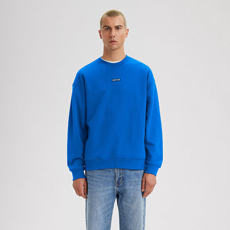 Levis Relaxed Baby Tab Erkek Mavi Sweatshirt A4230-0021 - Sporthink