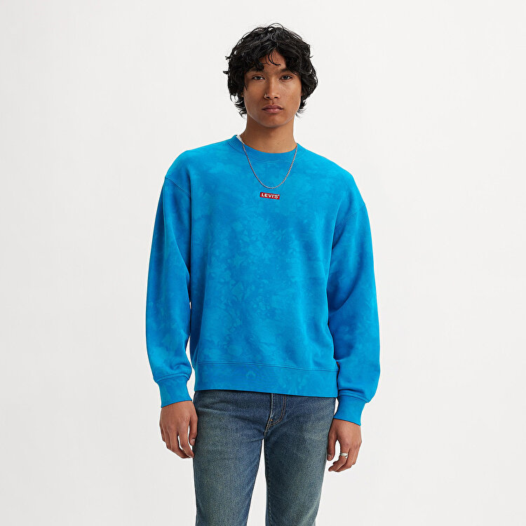 Levis Relaxed Baby Tab Erkek Mavi Sweatshirt A4230-0007 - Sporthink